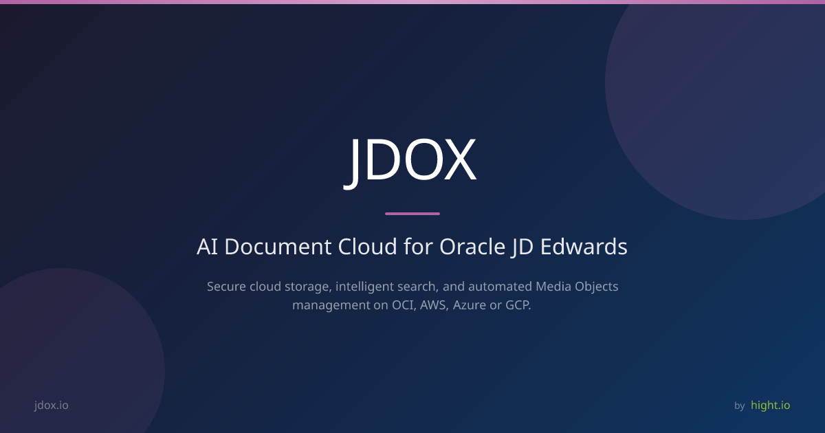 JD Edwards Media Objects & Document Management | Cloud Storage for JDE ...